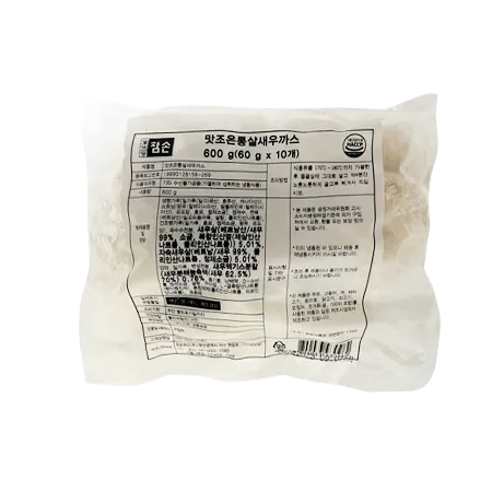 맛조은 통살새우까스(60g*10개입 600g/EA) - 최저가 사업자 식자재 | 식봄