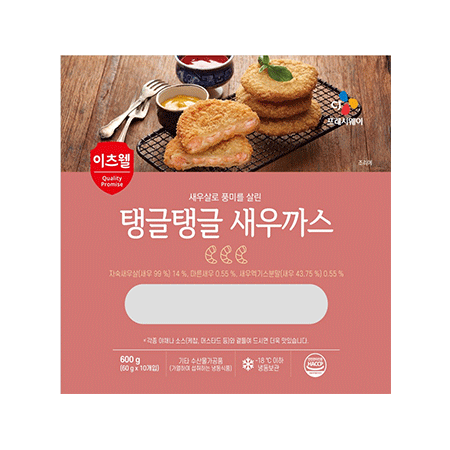 이츠웰 탱글탱글새우까스(리뉴얼_60g*10입 600g/EA) - 최저가 사업자 식자재 | 식봄