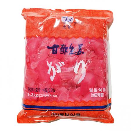 동보식품 초생강(적색 1.3Kg/EA) 업소용 반찬 - 최저가 사업자 식자재 | 식봄