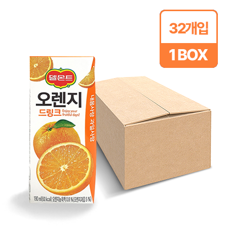 델몬트 오렌지주스(팩 190ml*32EA/BOX) - 최저가 사업자 식자재 | 식봄