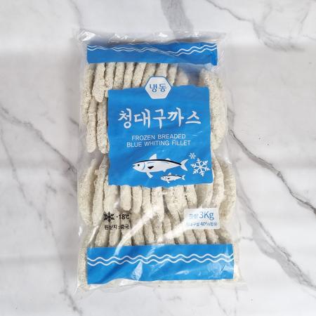 냉동 청대구까스 3kg(60g x 50개) 생선까스 | 식봄