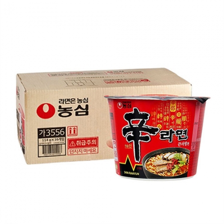 농심 신라면(실온 큰사발면 114g*16EA/BOX) - 최저가 사업자 식자재 | 식봄