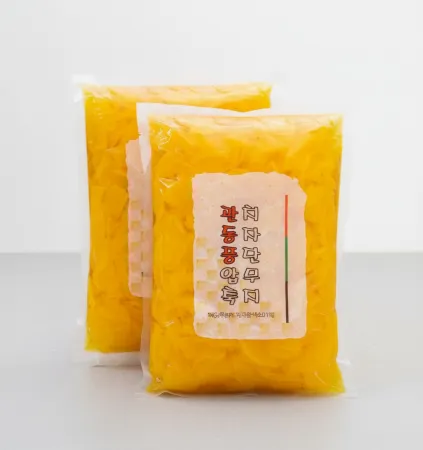 원효 관동풍 압축치자단무지 3KG (1KG x3팩) - 최저가 사업자 식자재 | 식봄