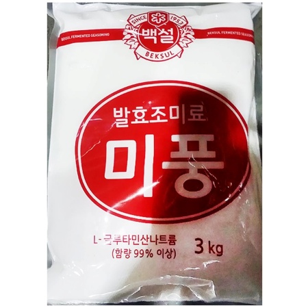 미풍(백설 3kg) 발효 조미료 MSG - 최저가 사업자 식자재 | 식봄
