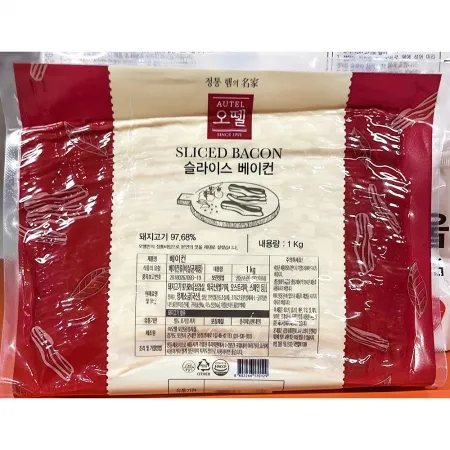오뗄 베이컨 3mm 1kg 냉동 슬라이스 삼겹살 - 최저가 사업자 식자재 | 식봄
