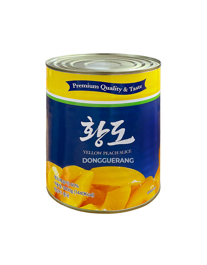 삼도 황도 (황도복숭아60%/슬라이스/옐로우피치) 3kg/ea - 최저가 사업자 식자재 | 식봄