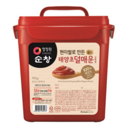 덜 매운 고추장 14KG 사각 대상 - 최저가 사업자 식자재 | 식봄