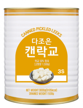 이엔 다조은 락교캔(3S) 3kg - 최저가 사업자 식자재 | 식봄
