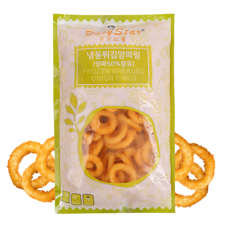 산들네이처 냉동 양파링 튀김 3kg (1kg x 3봉) - 최저가 사업자 식자재 | 식봄