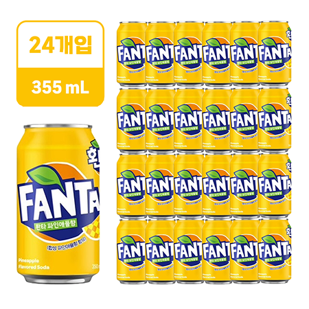 ★초특가★코카콜라 환타 파인애플 [뚱캔,355ml*24EA/BOX] - 최저가 사업자 식자재 | 식봄