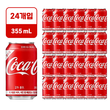 ★초특가★코카콜라 [뚱캔,업소용355ml*24EA/BOX] - 최저가 사업자 식자재 | 식봄