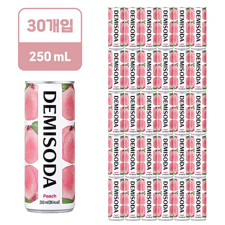 동아오츠카 데미소다 복숭아 [캔,250ml*30EA/BOX] - 최저가 사업자 식자재 | 식봄
