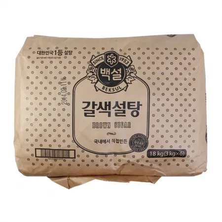 갈색설탕 3kg*6ea(포대)/백설 - 최저가 사업자 식자재 | 식봄