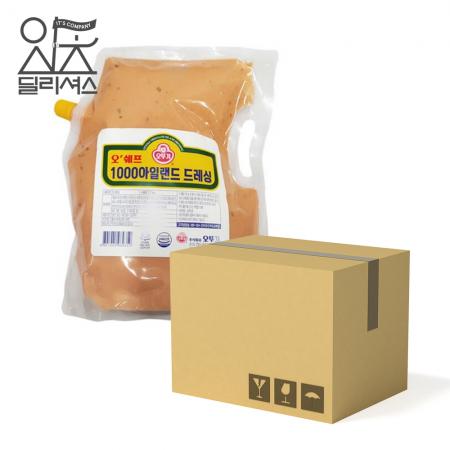 오뚜기 오쉐프 1000아일랜드 드레싱 1box (2kg×6개) - 최저가 사업자 식자재 | 식봄